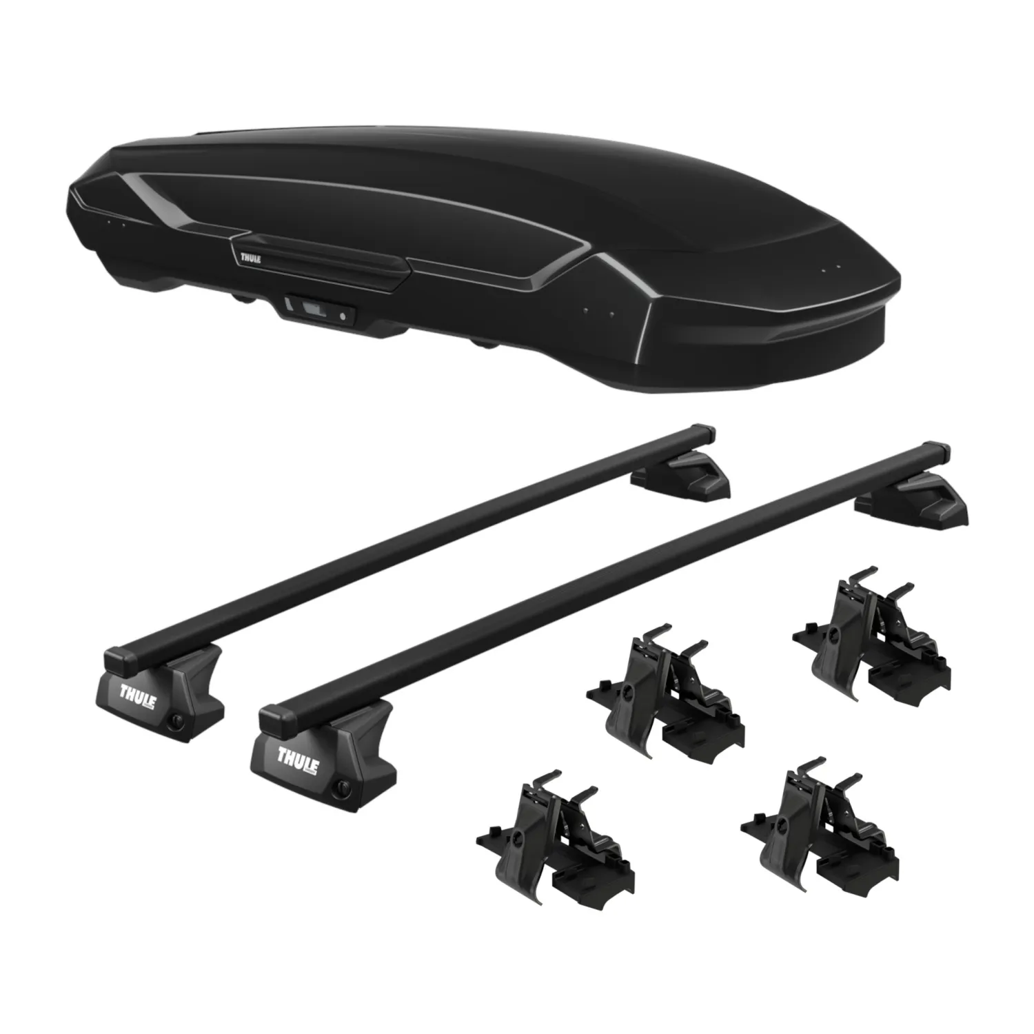 Thule Motion 3 XL Cargo Box With Roof Rack Full Kit for 2025 Acura MDX