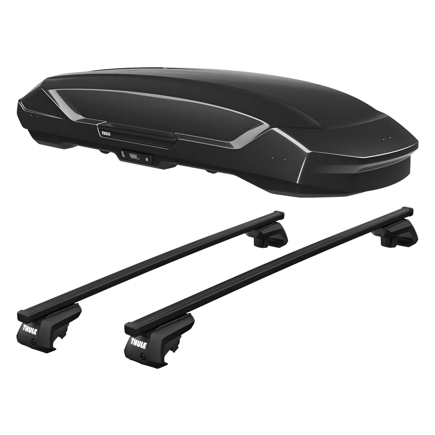 Thule Motion 3 XXL Cargo Box With Roof Rack Full Kit for 2017 Toyota ...